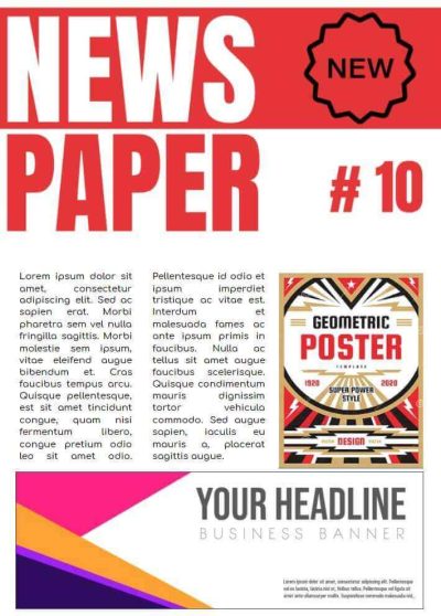 Free Newspaper AD Template For Google Docs