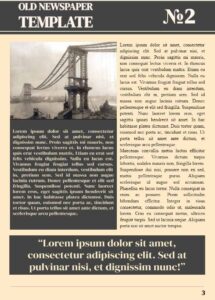 Free Old Fashioned Newspaper Template For Google Docs