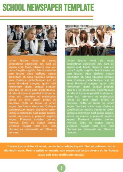 Free Middle School Newspaper Template For Google Docs