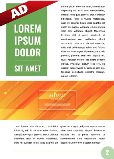 Free Colourful Magazine AD Template For Google Docs