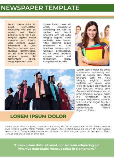 Free Student Newspaper Template For Google Docs