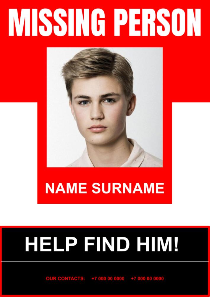Missing Poster Template Google Docs Blackandyellowpainting