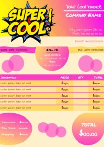 Free Cool invoice Template For Google Docs