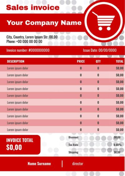 Free Sales Invoice Template For Google Docs