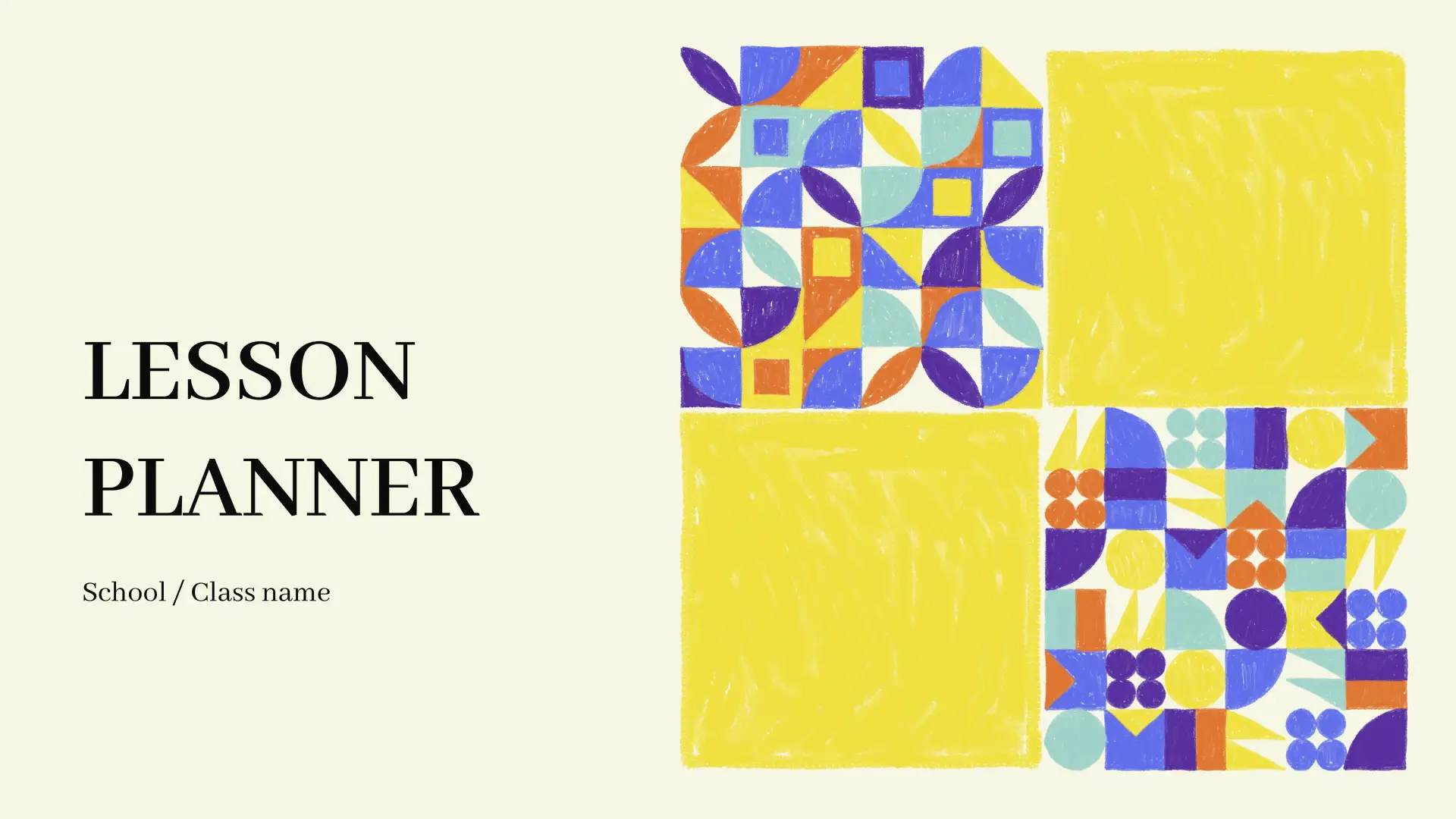 Lesson Planner Template Free Google Slides Templates
