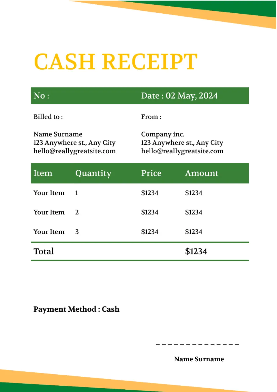 Free Itemized Receipt Template For Google Docs Free Itemized Receipt Template For Google Docs