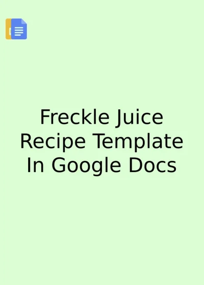 Free Recipe Jar Template For Google Docs