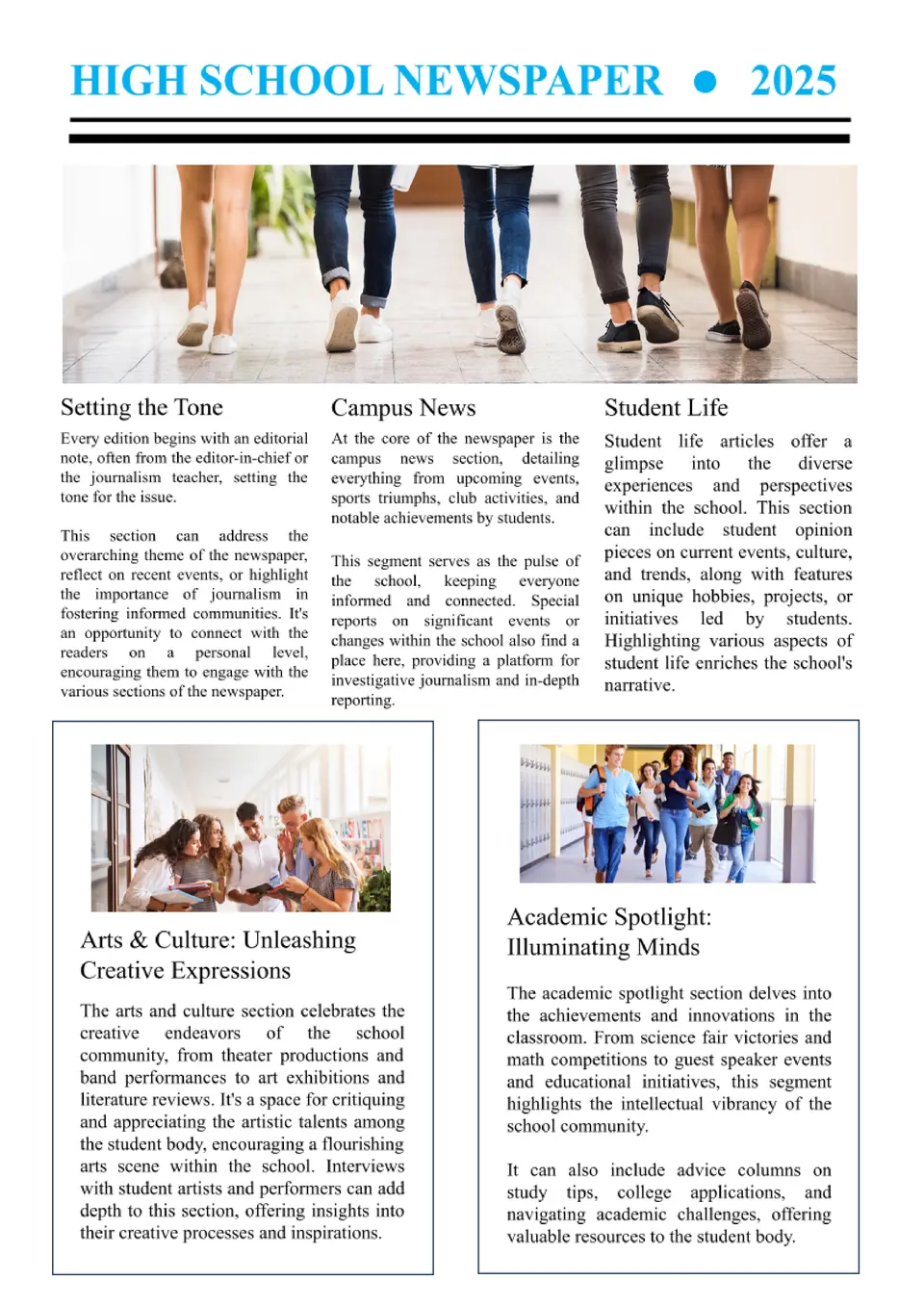 Free High School Newspaper Template For Google Docs Free High School Newspaper Template For Google Docs