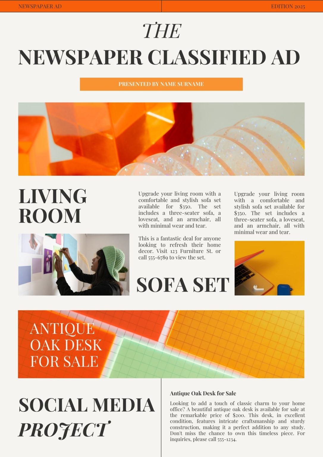 Newspaper Template – Free Google Slides Template - NEW!