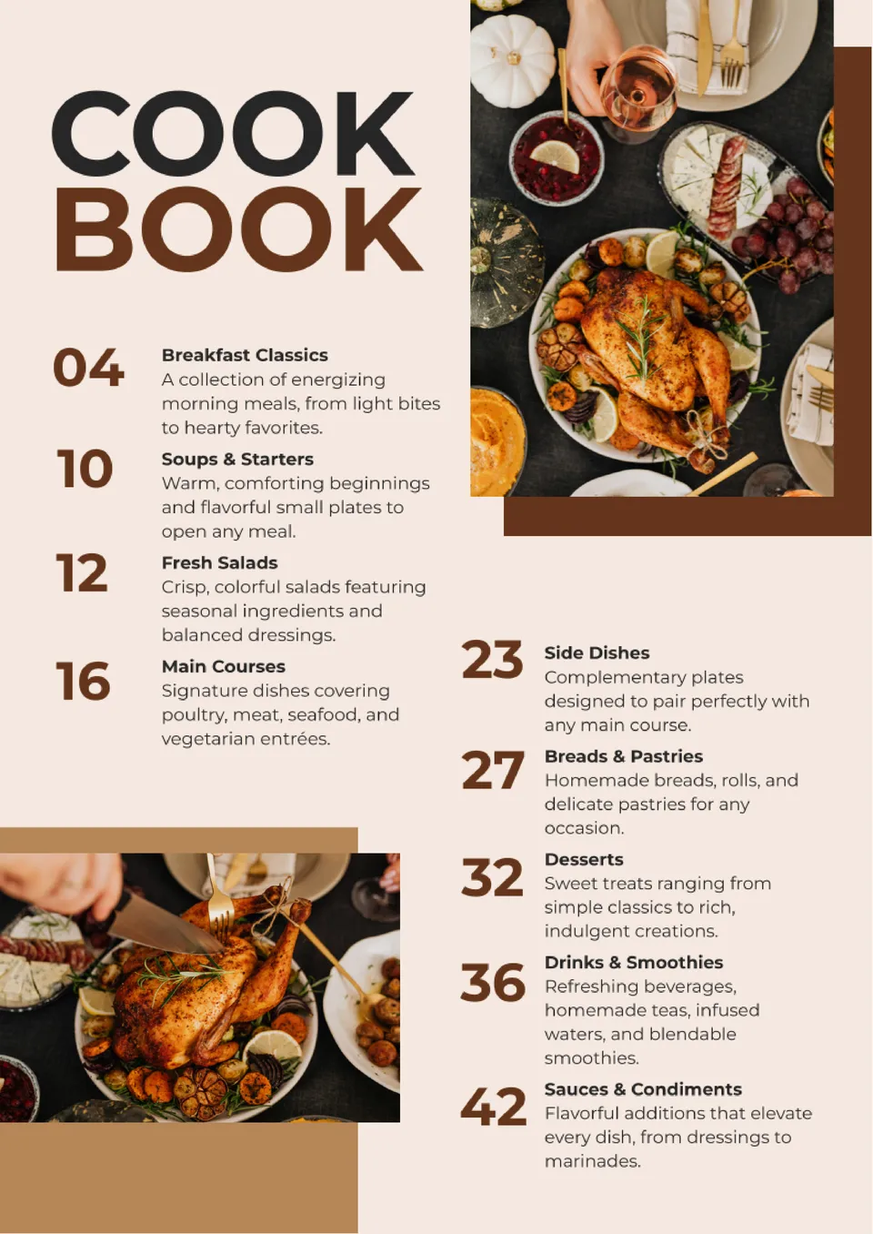 Free Cookbook Table Of Contents Template For Google Docs