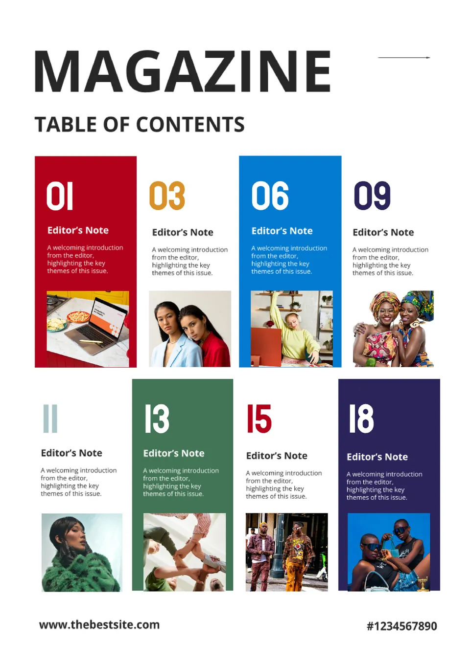 Free Portfolio Table Of Contents Template For Google Docs