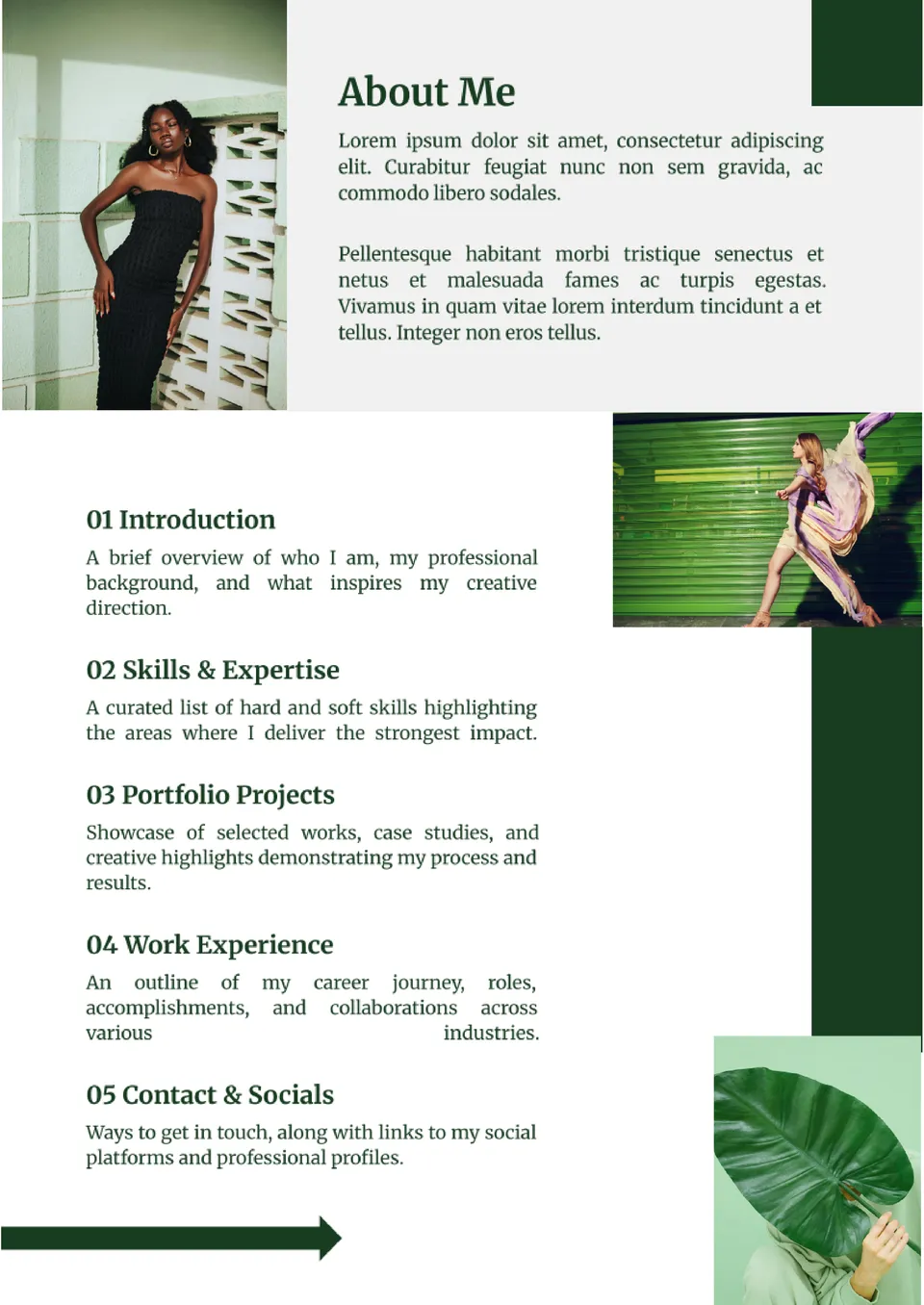 Free Portfolio Table Of Contents Template For Google Docs